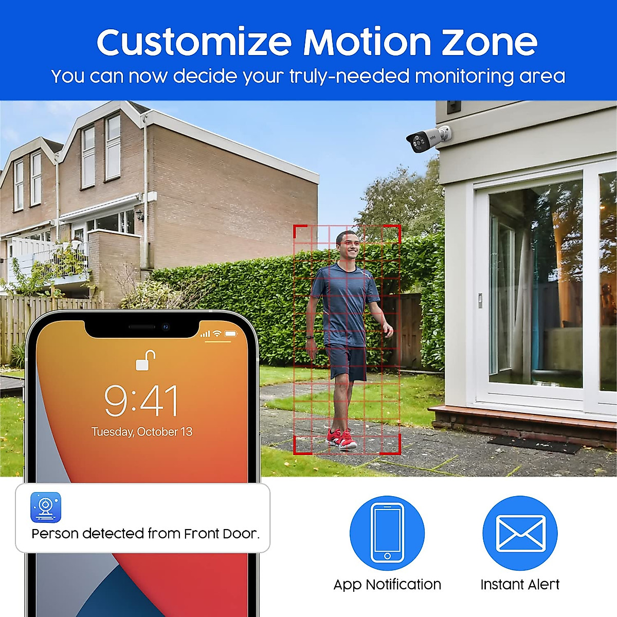 JouSecu 8CH Wired Security Camera System with 1TB Hard Drive, Upgrade 2MP CCTV DVR 8 Channel and 4 x 1080P Surveillance Bullet Cameras Outdoor Indoor with Night Vision, Weatherproof