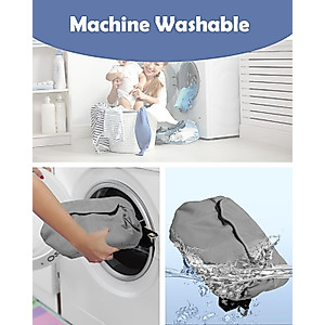 ATHRADIES Hook on High Chair for Baby with Removable Dining Tray,Clip on High Chairs for Babies and Toddlers, High Chair That Attaches to Table, Portable Travel High Chair with Carrying Bag,Grey