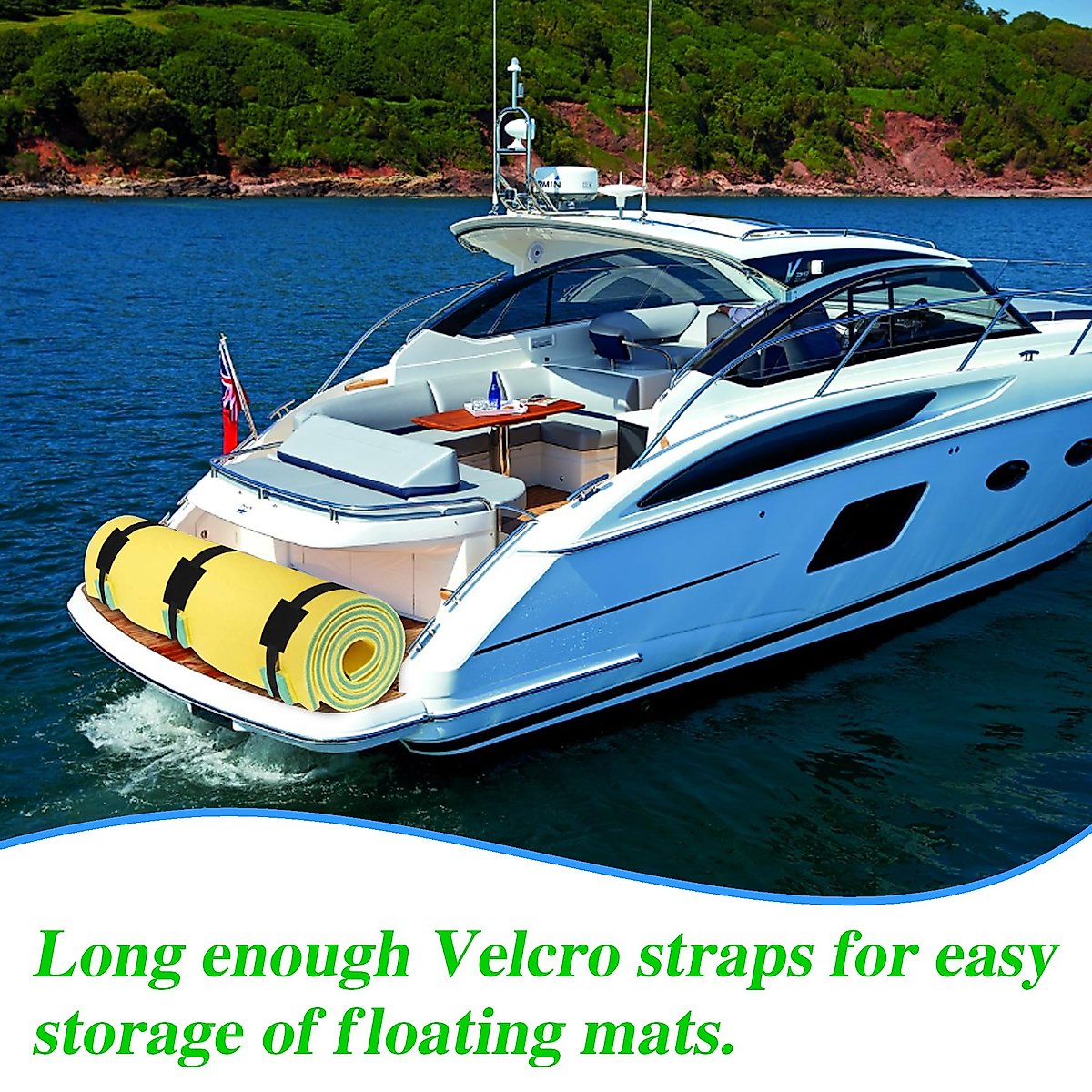 3 Set Floating Water Mat Straps with Pad Protectors, Floating Water Pad Straps Reusable Securing Straps for Storing Mats Up to 18 Feet Long or Shorter, Floating Mat Accessories, Storage Straps