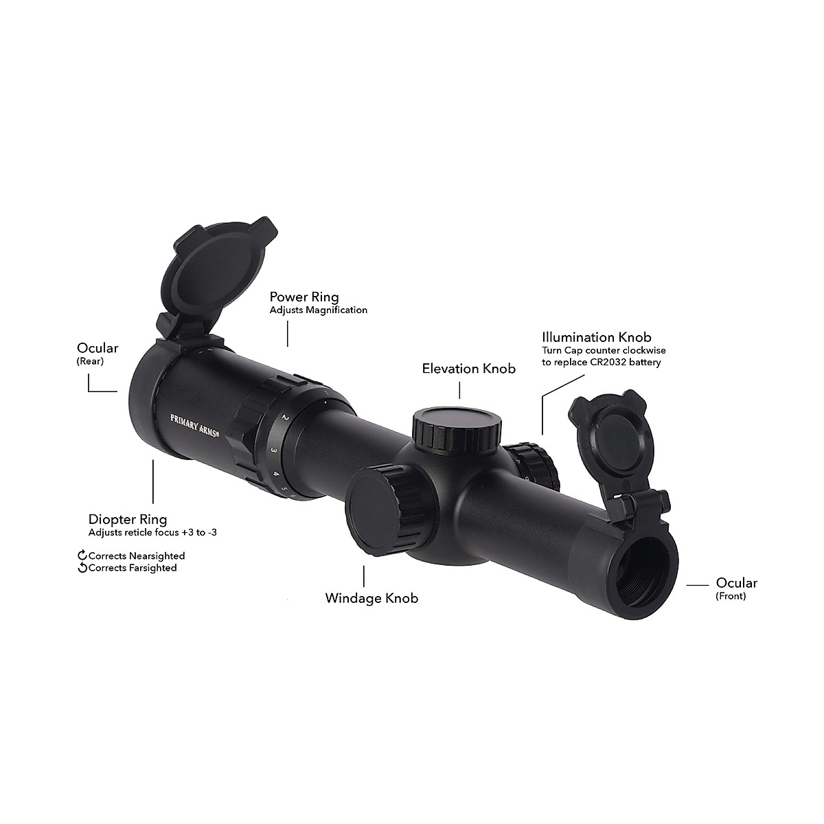 Primary Arms SLX 1-6x24 SFP Gen III Rifle Scope - Illuminated ACSS 5.56/5.45/.308
