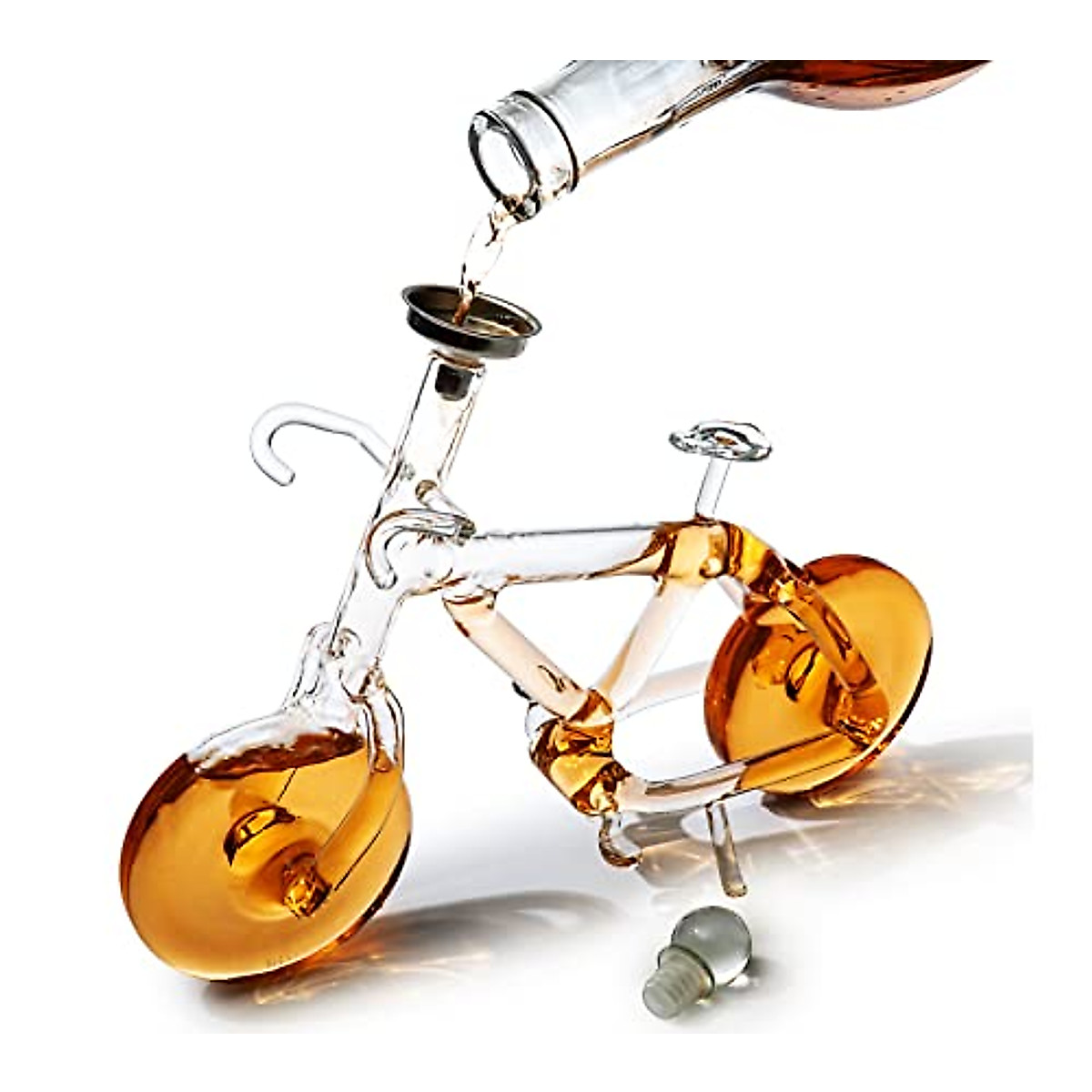 Bicycle Wine & Whiskey Decanter 200ml by The Wine Savant - Bike Decanter for Bourbon and Scotch, Biker Gifts, Cyclist Gifts, Gifts for Bike Enthusiasts, Whiskey Gifts for Dad…
