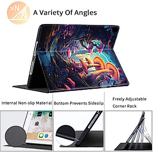 Case for Samsung Galaxy Tab S8 2022/Tab S7 2020 11 Inch (Model SM-X700/X706/T870/T875/T878), Smart Stand Back Cover Auto Wake/Sleep for Galaxy Tab S8 / S7，Colorful Mushrooms