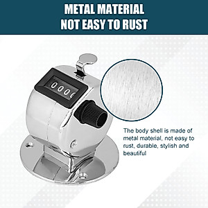 AYNEFY Mechanical Counters with Push Button Tally Counter, Mini Tally for Push Button,Mini Metal 4 Digit Number Handheld Hand Tally Counter for Sports Games Golf Lap Counters