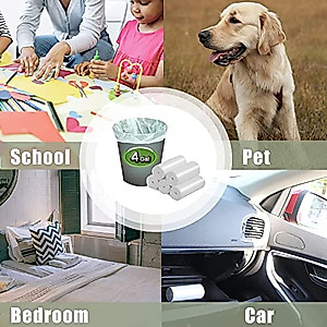 Small Trash Bags, Inwaysin Small Garbage Bags 4-6 Gallon Biodegradable Can Liners Thicken, Size Expanded, White 200 Counts