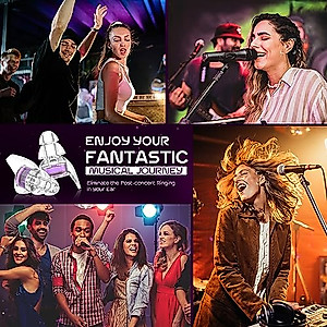 2 Pairs High Fidelity Concert Ear Plugs, Reusable Ear Plugs for Noise Reduction - Hearing Protection Earplugs Silicone Ear Plugs for Concert Music Festivals Nightclub and Raves Party, 23dB