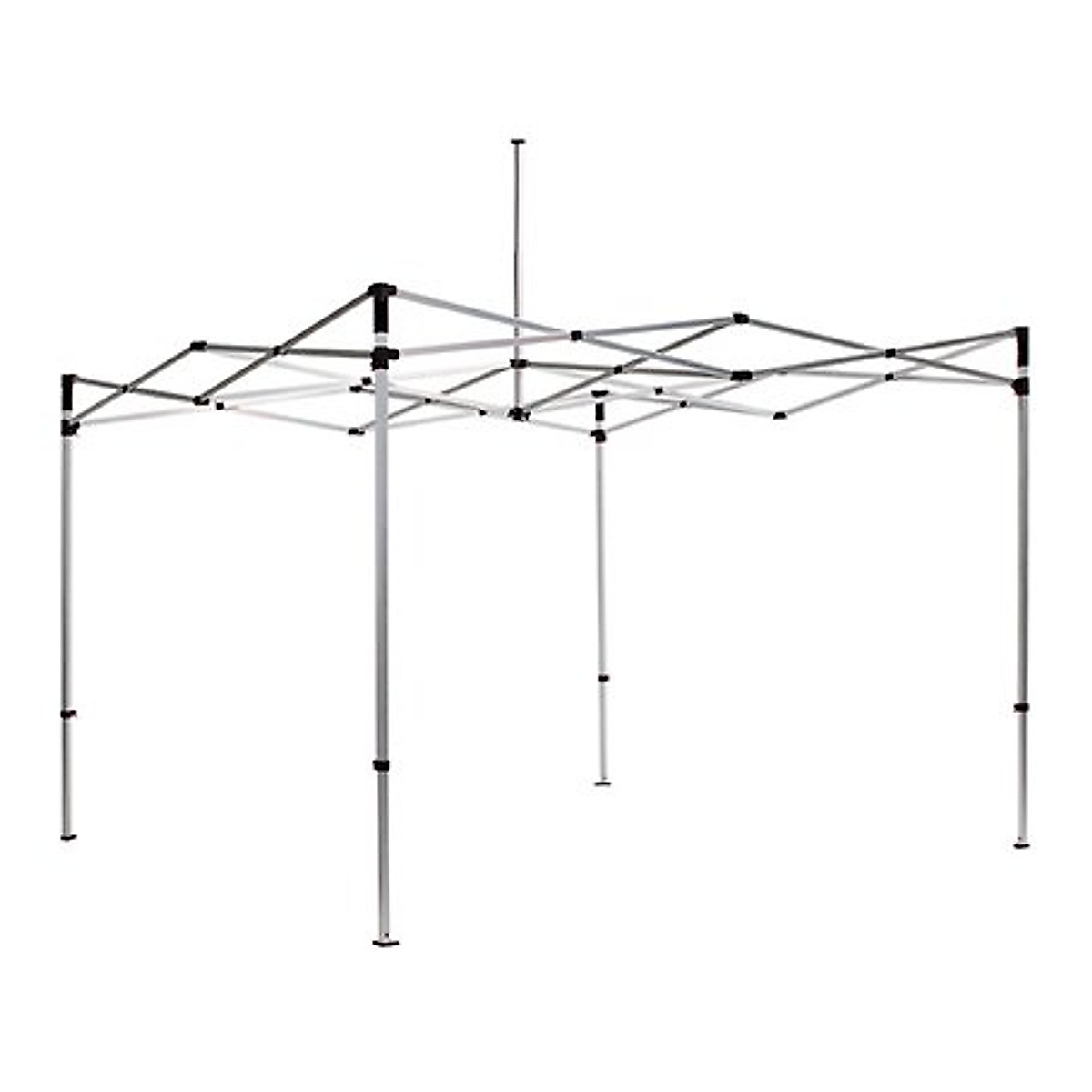 BannerBuzz Blank Canopy Tent with Carry Bag, Graphic with Hardware, 420 Denier Oxford Polyester Fabric, Pop Aluminum Frame for Easy Installation, Velcro Topper Attachment (20' x 10', White)