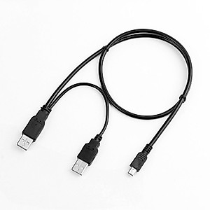 MaxLLTo® USB Y PC Charger+Data SYNC Cable Cord for Iomega eGo USB 2.0 Portable Hard Drive