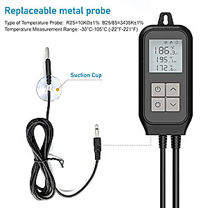 YukiHalu Smart Digital Temperature Controller, 2 Smart Electrical Outlets with Heating and Cooling Modes, for Homebrew Fermentation Breeding Incubation Greenhouse, Reptile and Aquarium