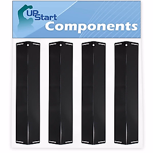 4-Pack BBQ Grill Heat Shield Plate Tent Replacement Parts for S.R. Potten GC816 - Compatible Barbeque Porcelain Steel Flame Tamer, Guard, Deflector, Flavorizer Bar, Vaporizer Bar, Burner Cover 16 1/2"