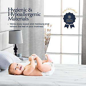 BELADOR Waterproof Mattress Protector King - 3D Air Fabric Bamboo Mattress Protector Breathable Mattress Cover, Noisless & Crinkle Free Sleep, Vinyl Free, Bed Cover, Snug Fit Deep Pocket