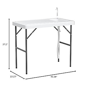 Old Cedar Outfitters Fish and Game Cleaning Table with Sink and Folding Legs