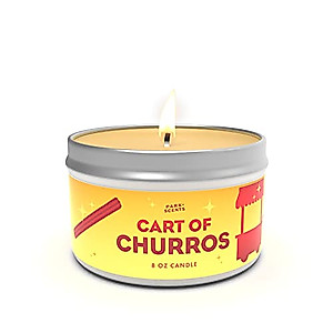 Park Scents Cart of Churros Candle - Authentic Sweet Churros Smell - Iconic Disney Treat - Handmade in The USA Vegan and Cruelty-Free | 8 oz. Tin