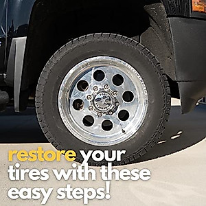 Schultz Laboratories White Diamond Onyx Tire Shine, High Gloss, Deep Shine, Conditions & Protects Against UV Rays, 16oz Bottle