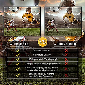 Projector Screen with Stand 150inch Portable Projection Screen 16:9 4K HD Rear Front Projections Movies Screen for Indoor Outdoor Home Theater Backyard Cinema Trave (150 inch)