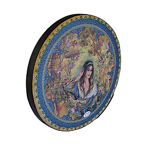 Persian Painting Daf, Deff, Def, Erbane, Bendir With Soft Case NDR-155