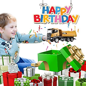 Gemini&Genius Construction Dump Truck Toy, Heavy Duty Alloy Construction Toys Vehicle, 1:50 Scale Diecast Site Dumper, Toy Trucks for Kids 8,9,10,11,12 Year Old and up