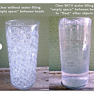 Clear Gel Beads, Vase Filler Beads, Non Toxic Gel Beads for Soilless Planting, Christmas and Wedding Centerpiece,Table Decoration,Floral Arrangement, Vase Filler (Clear) Just add Water