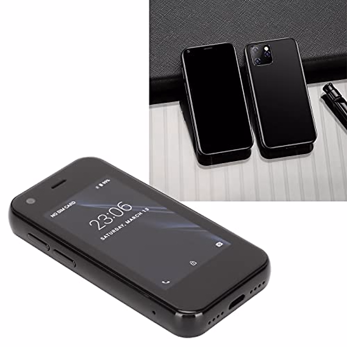 Cuifati XS11 2.5in Supper Mini Smart Phone, Unlocked Cellphone 6.0 1GB RAM 8GB ROM 2023 New Years Phone Gifts for Kids (Black)