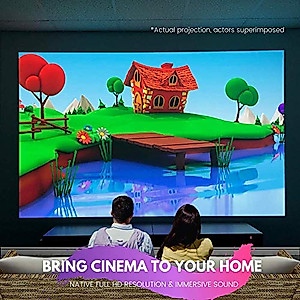 AAXA Technologies M6 Full HD Micro LED Projector with Built-in Battery - Native 1920 x 1080p FHD Resolution, 1200 Lumens, 30,000 Hour LEDs, Onboard Media Player, Business/Home Theater Use