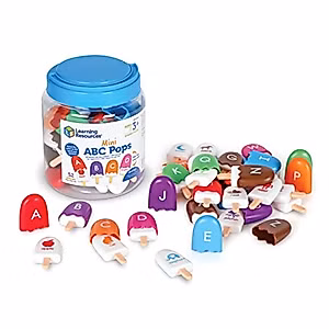 Learning Resources Mini ABC Pops, 52 Pieces, Ages 3+, Alphabet Recognition, Fine Motor Skills Toys, Toddler Learning Toys, Montessori Toys for Kids