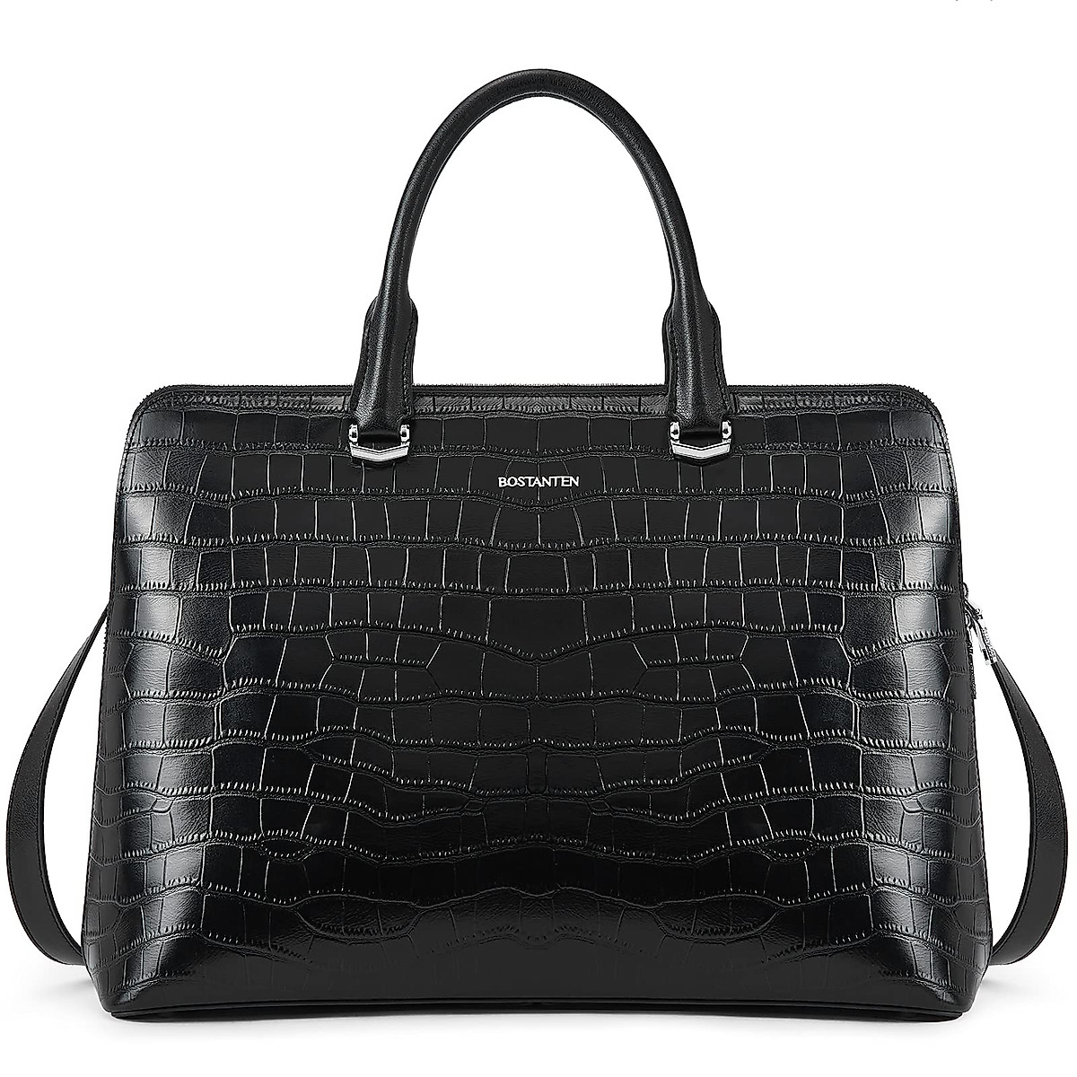 BOSTANTEN Backpack Purse for Women and Briefcase for Women Leather Laptop Bag Business Work Tote Stylish Black