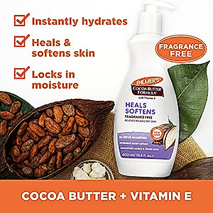 Palmer's Cocoa Butter Formula Fragrance Free Lotion Pump Bottle, 13.5 Fl.oz (Pack of 3)