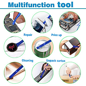 SYJINHUASY 12 Pieces Carbon Fiber Plastic Scraper Scratch Free Plastic Scraper Multi-Purpose Scraper Non-Scratch Pen-Shaped Cleaning Tool Easy for Cleaning Small and Narrow Space