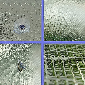 RV Door Window Cover, RV Window Shade for Heat Insulation and UV Protection, Camper Accessories for Travel Trailers with Two Large Diameter Suction Cup, Hook and Loop Fastener, 16 x 25, Silver