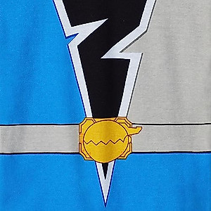 Power Rangers Little/Big Boy's 4 Piece Cotton Pajama Set (as1, numeric, numeric_6, regular, Red and Blue Dino Fury Rangers)