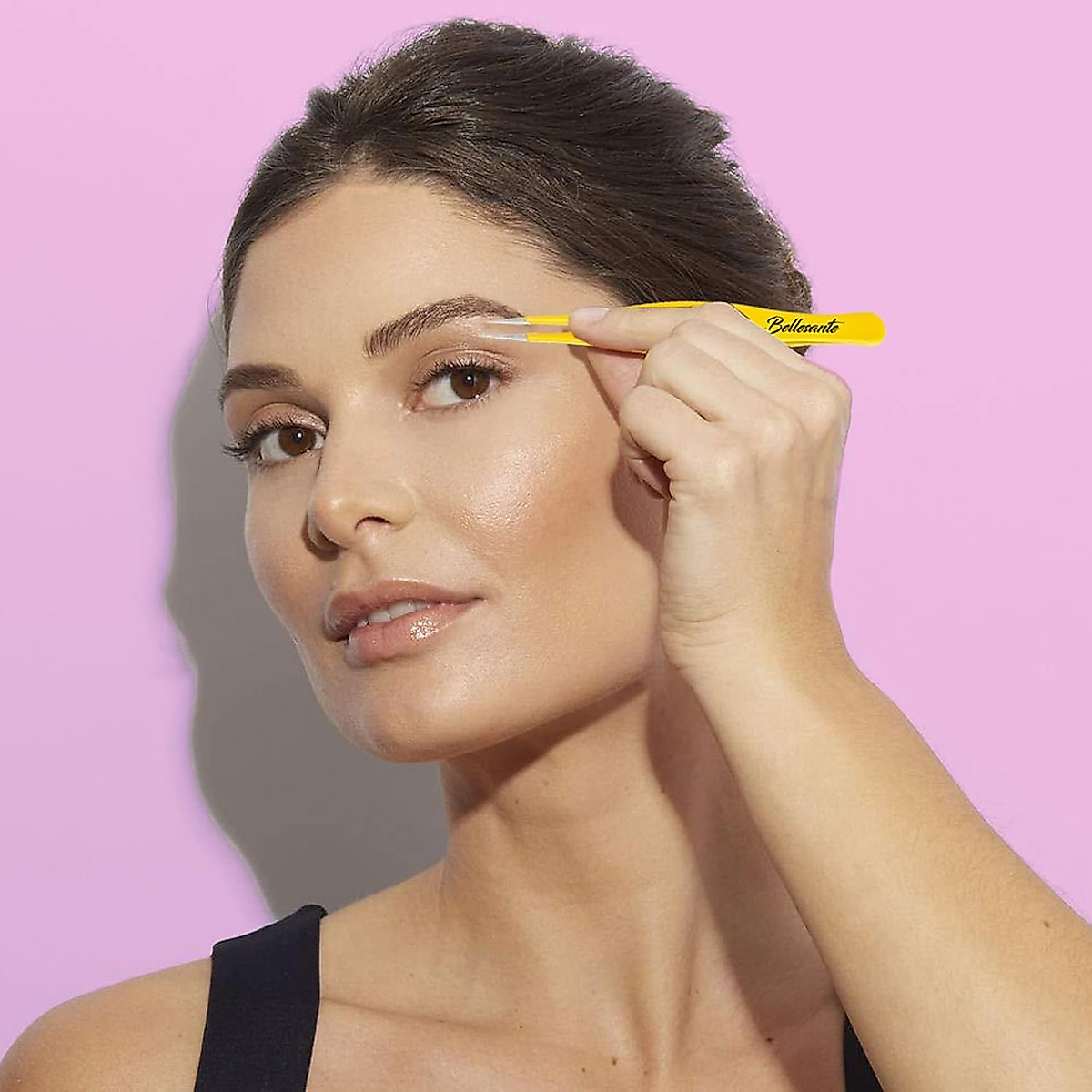 Bellesante 2 PCS Precision Surgical Grade Tweezers - Best Stainless Steel Sharp Tweezers for Ingrown Hair Extraction, Precise Eyebrow, Facial and Body Hair Grooming, Splinter, & Tick - Needle Nose