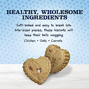 Blue Buffalo Baby BLUE Soft Biscuits Natural Puppy Dog Treats, Chicken & Carrots 8-oz Bag