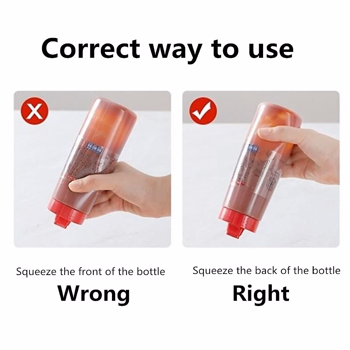 Jilukibo 4 Hole Jam Squeeze Bottle with Cap Lids, 300ml Large Capacity Leak Proof Condiment Squeeze Sauce Bottles for Salad Dressing, Ketchup, Mayonnaise, Olive Oil (2 Pack)