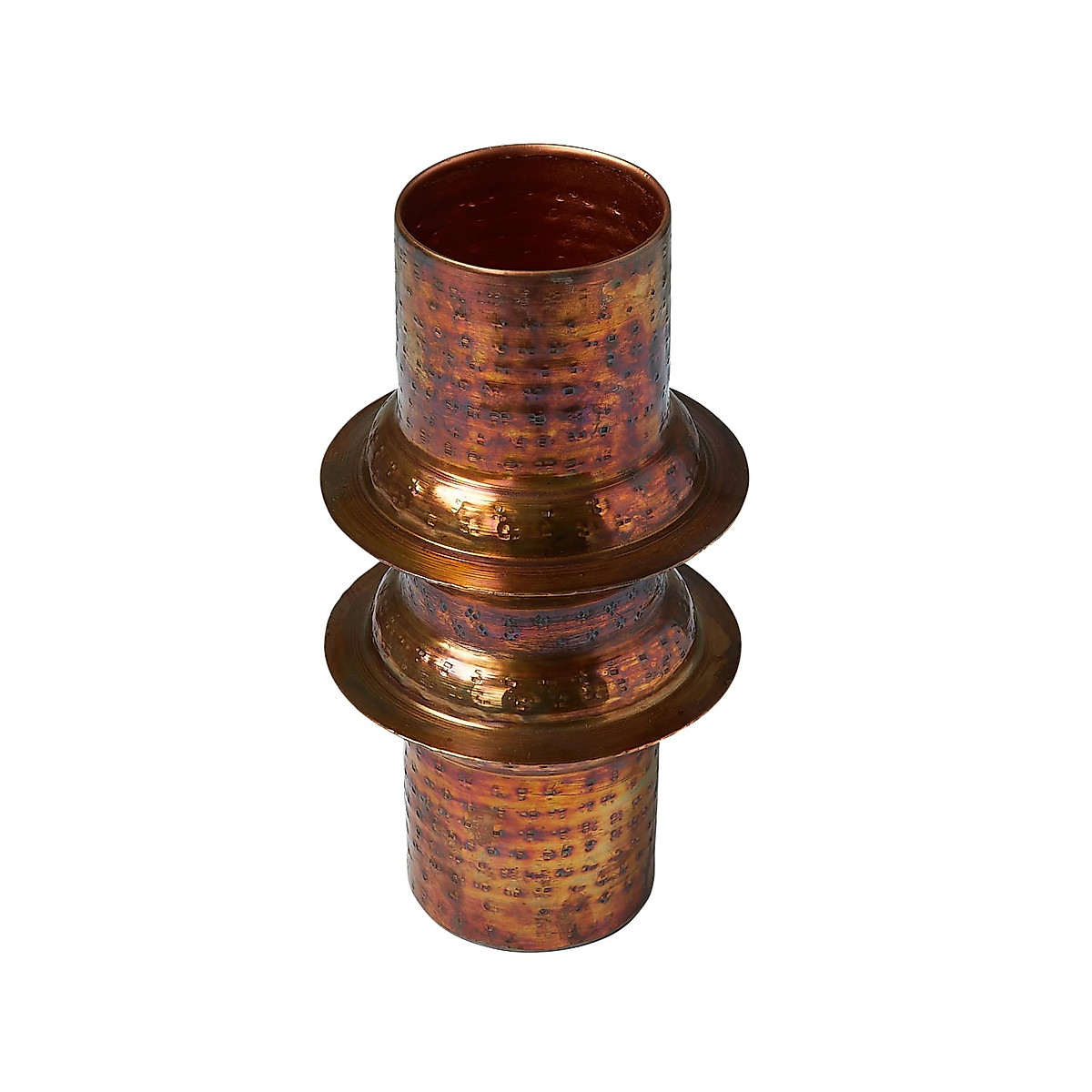 Creative Co-Op Modern Sculptural Metal, Antique Copper Finish Vase