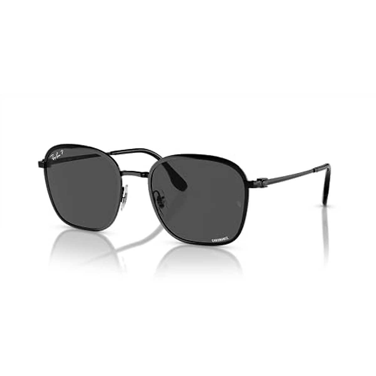 Ray-Ban RB3720 Square Sunglasses, Black/Dark Grey Polarized, 55 mm