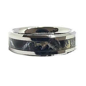 Women's Camouflage Promise Rings With Pink, Snow, Blaze, Black and Traditional (Black, 5.5)