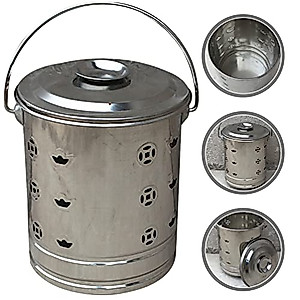 LIFKOME Outdoor Compost Bin Burn Incinerator Cage Garden Incinerator Bin Burning Leaves Stainless Steel Burn Incinerator Bin for Garden Leaf Trash Wood Backyard Bonfire Burn Cage
