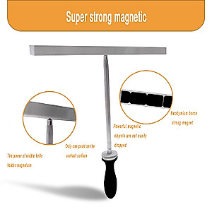 Stainless Steel Magnetic Knife Holder 16 Inch for wall,Multi-Purpose Functionality Adhesive Magnetic knife Strip as Office magnetic tool manager,kitchen Magnetic Tool Organizer.