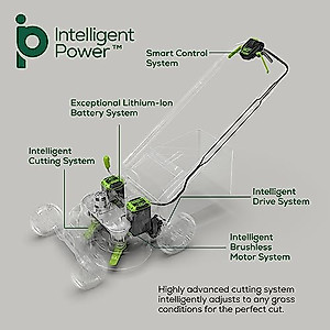 Greenworks 60V 25inch Cordless Self-propelled Lawn Mower ,with (2) 4.0AH Batteries and Dual Port Charger and Replacement Blades