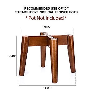 Mkono Plant Stand Mid-Century Modern Indoor (Plant and Pot NOT Included) Flower Holder Home Decor, Brown