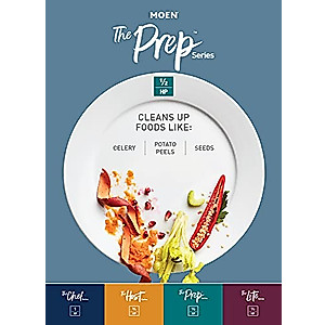 Moen GXP50C Prep Series PRO 1/2 HP Continuous Feed Garbage Disposal, Power Cord Included