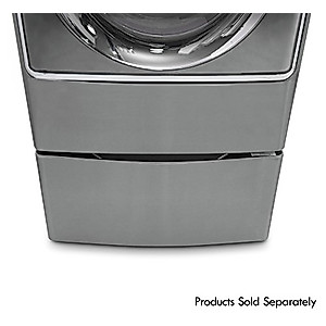 Kenmore Elite 51043 29" Wide Laundry Pedestal with Storage Drawer in Metallic silver