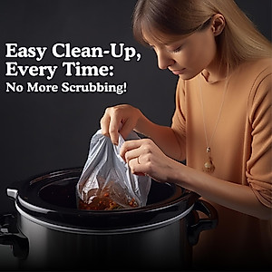 Regency Wraps Slow Cooker Saver, Time Saving, Non-Stick Liners For Easy Clean Up After Making Stews Soup and Meat, Store and Reheat Food, 20 x 12, Pack of 12