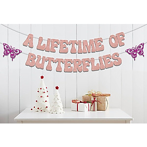A Lifetime of Butterflies Banner, Butterfly Bridal Shower Decor Sign, Butterfly Theme Wedding Bachelorette Party Decorations, Butterfly Themed Engagement Party Supplies