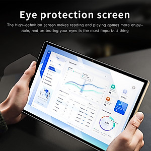 PUSOKEI Android 12.0 Tablet 10.1in, Dual SIM Calling Tablet, Octa Cores Processor, 6GB RAM 128GB ROM, 1960x1080 IPS Display Screen, 8MP & 13MP Camera, 2.4G/5G WiFi, BT 5.0, 8000mah(Gold)(6G+128G)