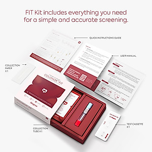 COLONOX at-Home Colon Screening Test Kit – Easy to Use Fecal Occult Blood (FIT or FOB) Colon Test for Early Detection (1 Test)
