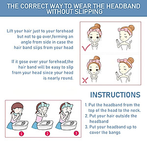 WLLHYF Spa Headband Bow Hair Band Facial Makeup Head Band Microfiber Soft Coral Fleece Head Wraps Elastic Skincare Headbands for Women Girls Washing Face Beauty (Black)