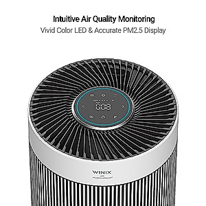 WINIX T810 Air Purifier for Home Extra Large Room Up to 1968 Ft² in 1 Hr With Smart Wi-Fi, Air Quality Monitor, True HEPA, Carbon Filter and Auto Mode, Captures Pet Allergies, Smoke, Dust