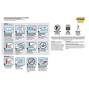 Command Bath Multi-Hook, Holds up to 5 lb, 1 Shower Hook with 2 Water-Resistant Command Strip, Damage Free Bathroom Organization for Robes, Towels, Loofahs, or Bathroom Accessories