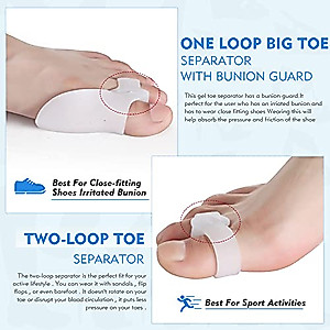Bunion Corrector & Bunion Toe Separator, Orthopedic Bunion Splints Bunion Pads, Big Toe Separator Pain Relief, Non-Surgica Hallux Valgus Correction Treatment, Toe Straightener Bunion Socks, Day Night Support