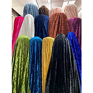 Samantha Royal Blue Polyester Stretch Crushed Velvet Fabric by The Yard for Bows, Topknot. Headwraps, Scrunchies, Clothes, Costumes, Crafts